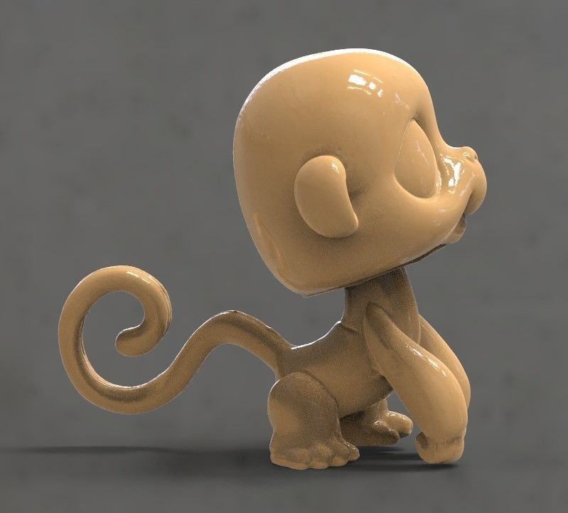 monkey figurine 3D model 3D printable | CGTrader