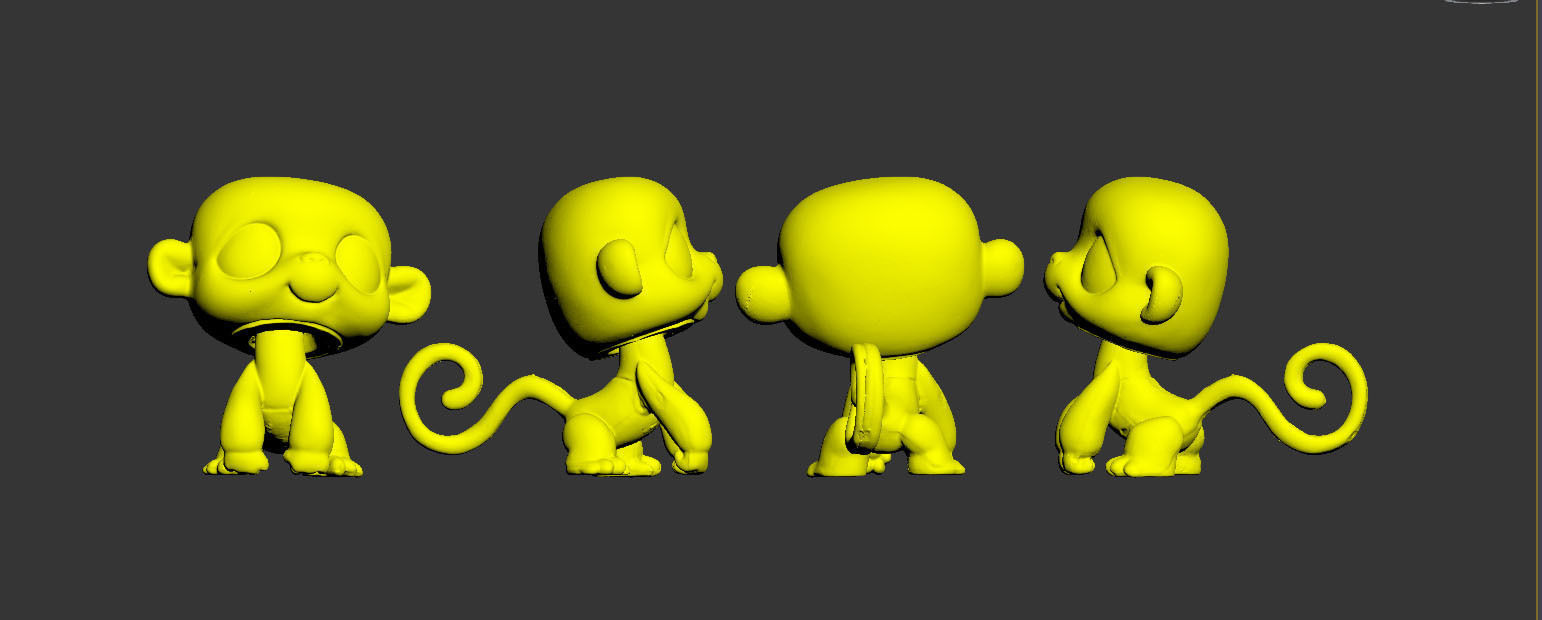 monkey 3D model 3D printable | CGTrader