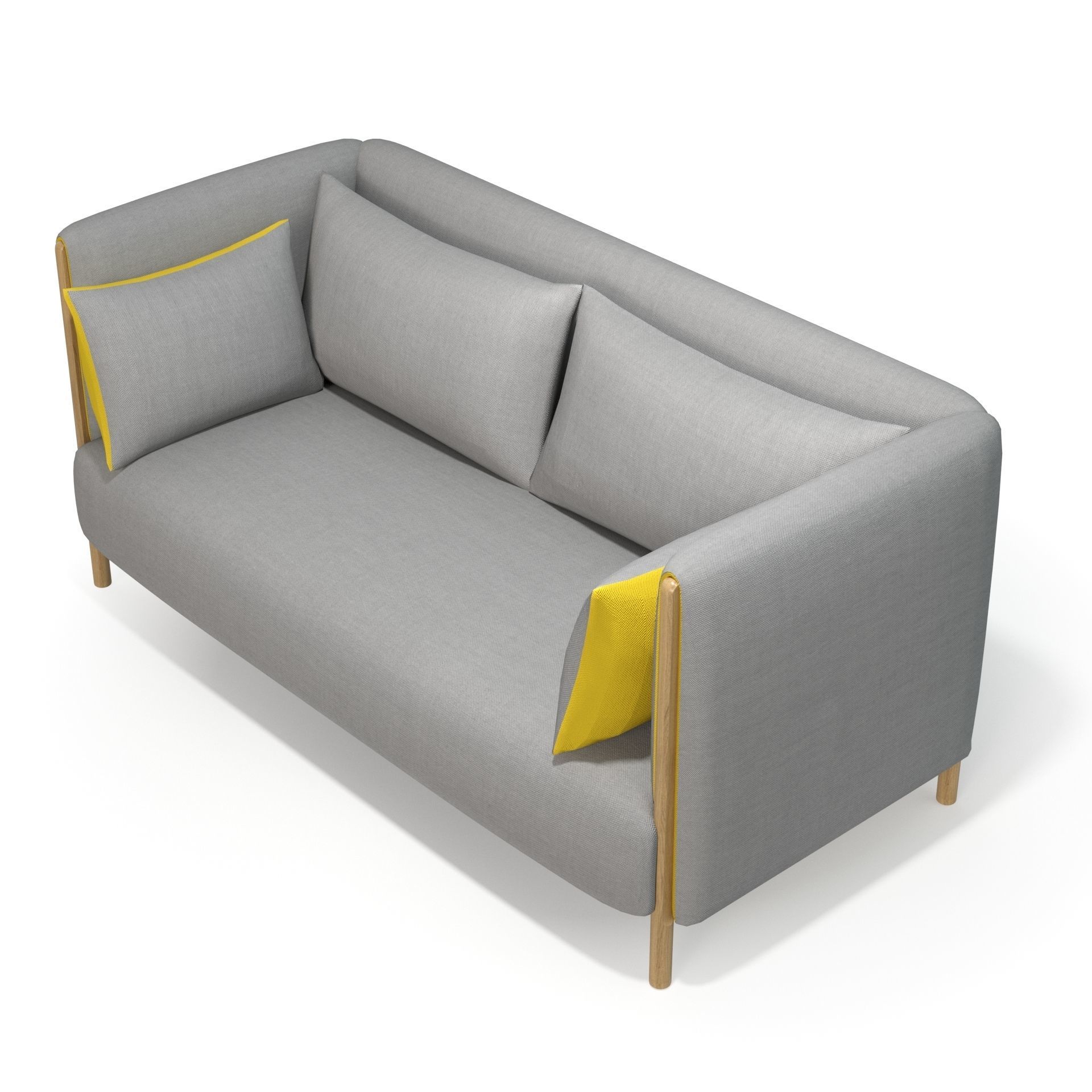 Colourform Quilted 2 Seater Sofa 3D model | CGTrader