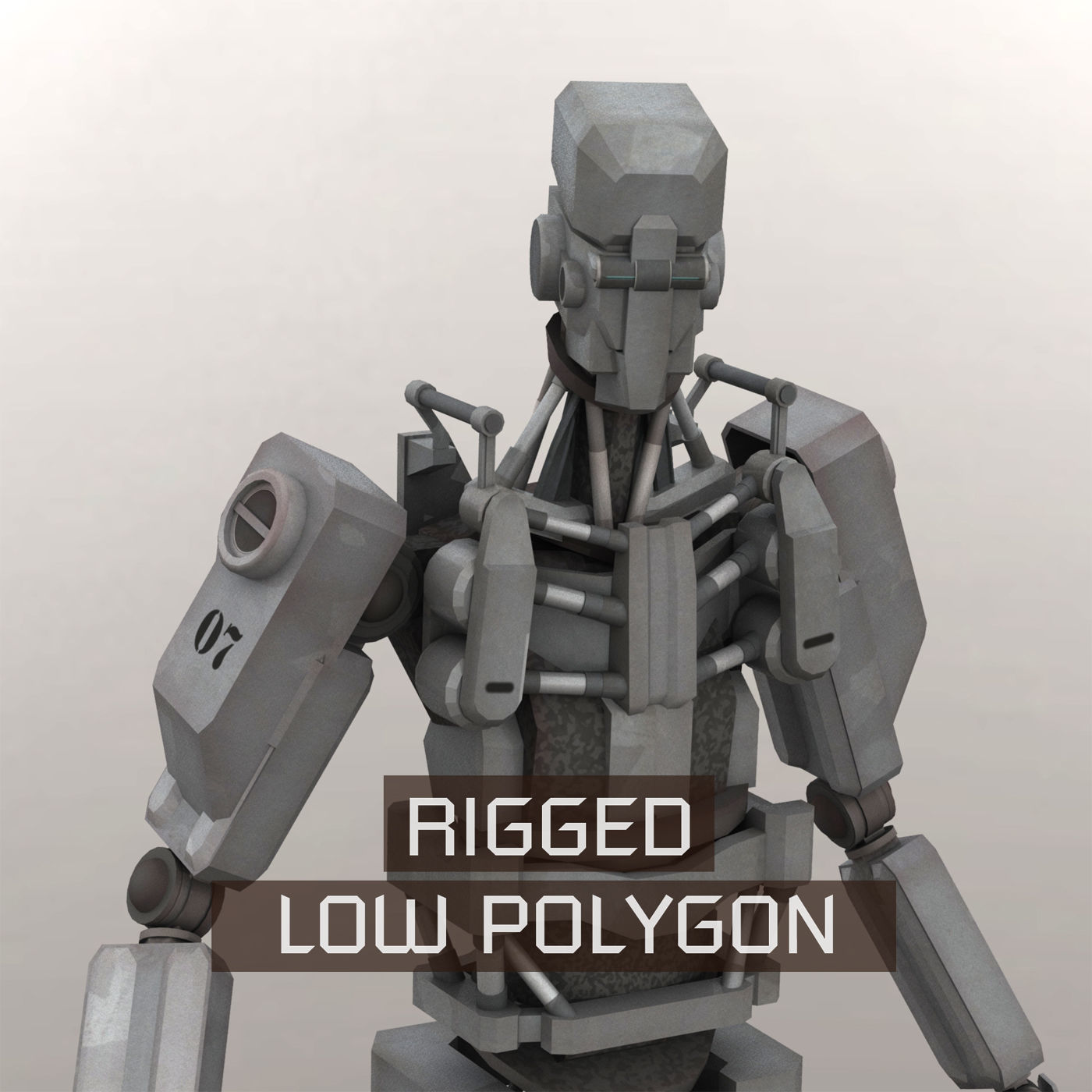 Robots Rigged Low Poly 3D Model Collection | CGTrader