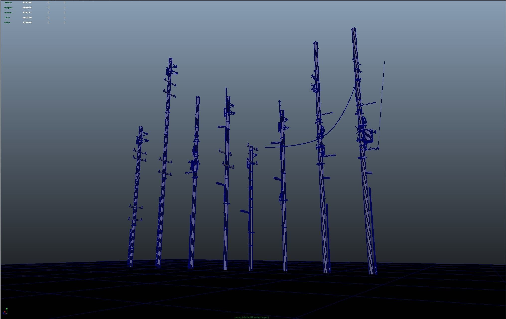 Detailed Utility Poles 3D model | CGTrader