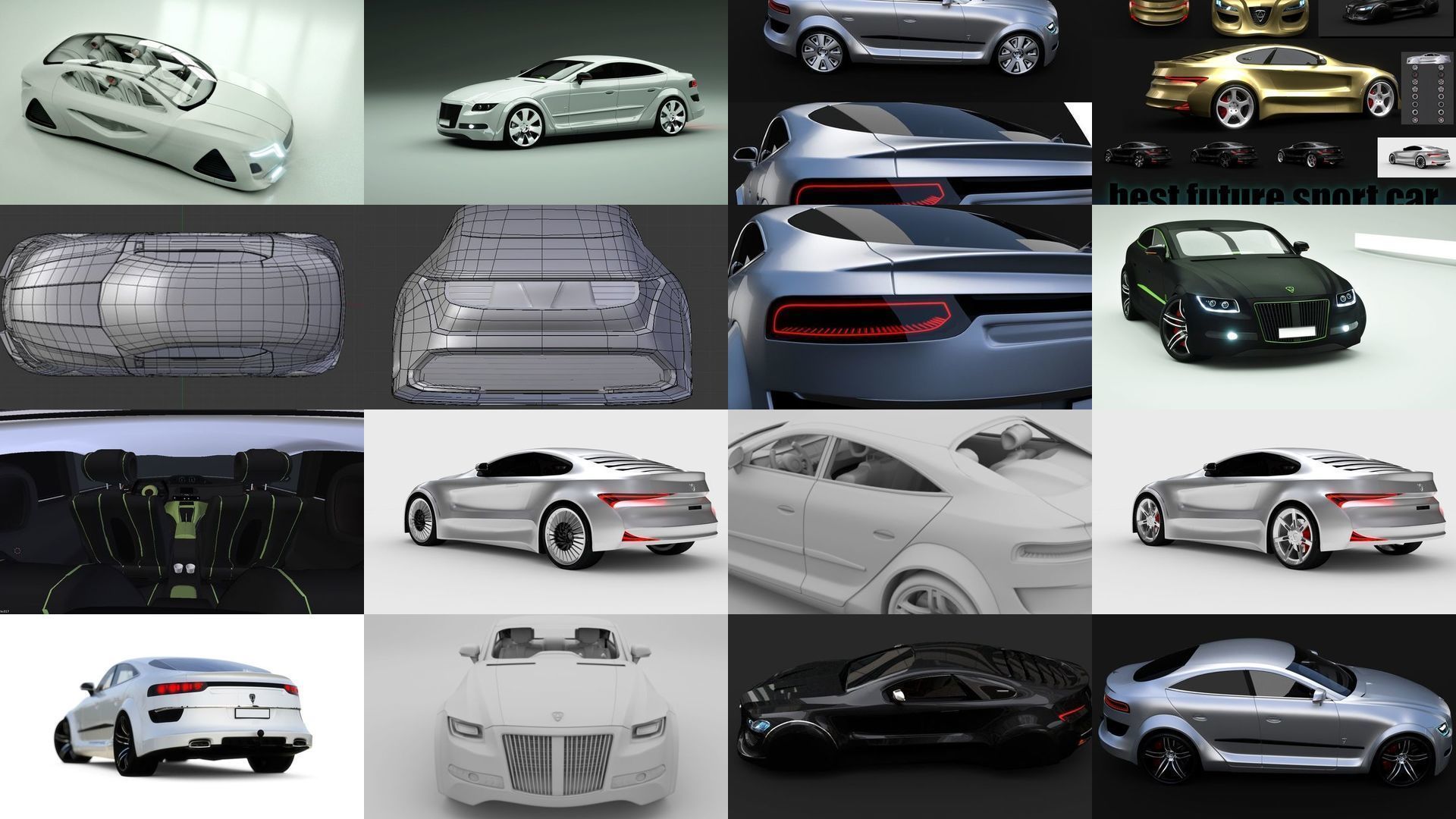 3D Model Collection 4 in 1 Affekta futuristic sci-fi hover and luxury ...