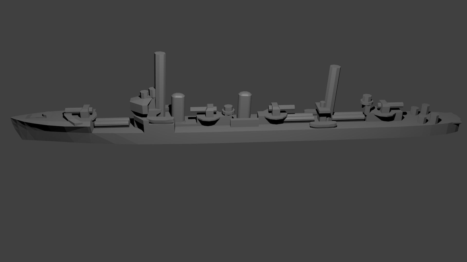 Japanese Minekaze Class Destroyer Warship 3D model 3D printable | CGTrader