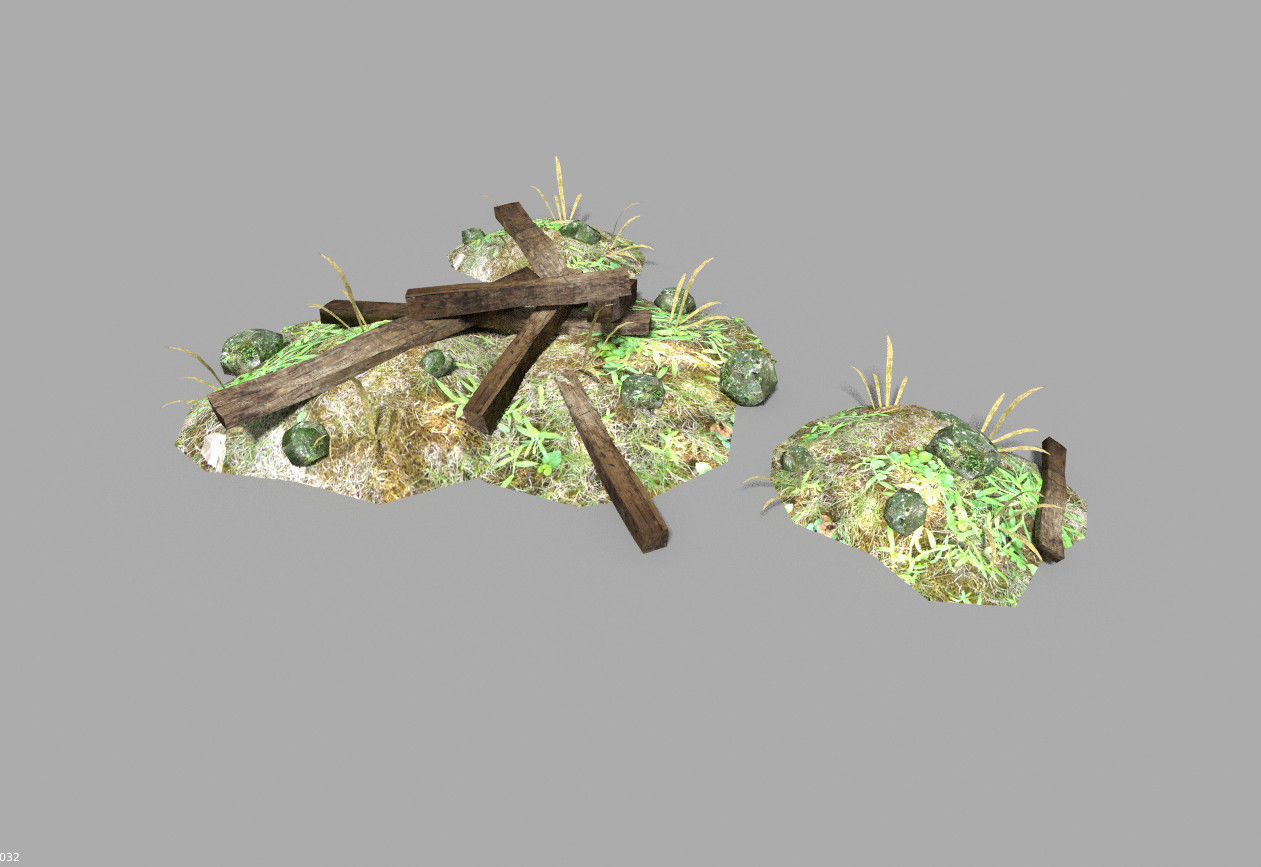 3D model low poly medieval pile VR / AR / low-poly | CGTrader