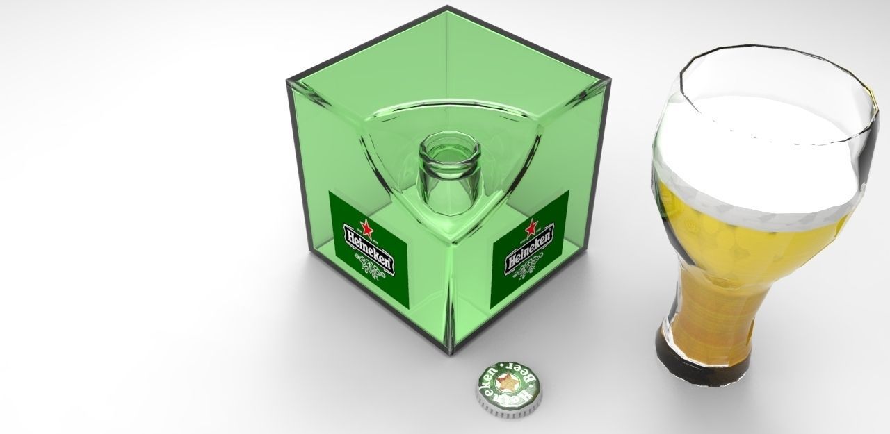 Heineken cube free 3D model | CGTrader