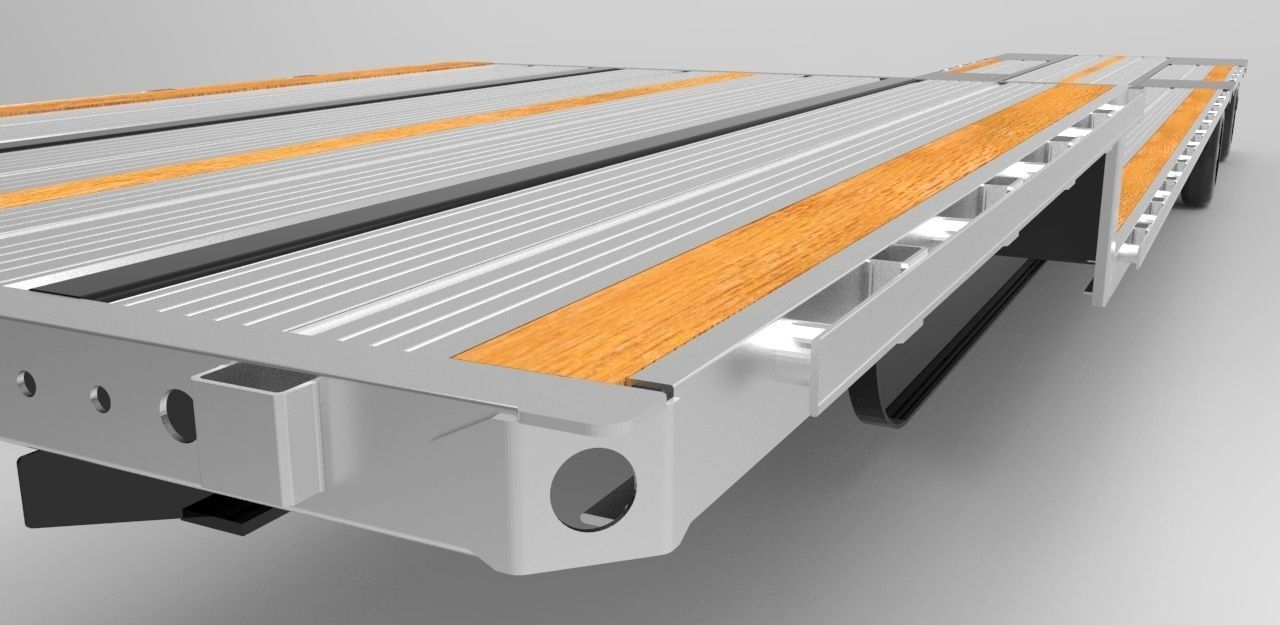 Drop deck trailer free 3D model | CGTrader