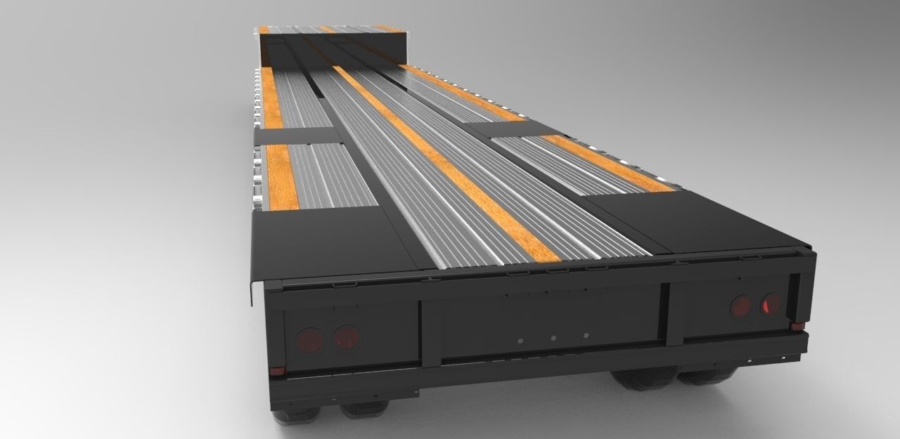 Drop deck trailer free 3D model | CGTrader