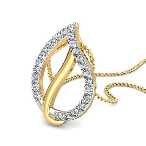 Mango Shaped Pendant With Diamonds 3 3D model 3D printable | CGTrader