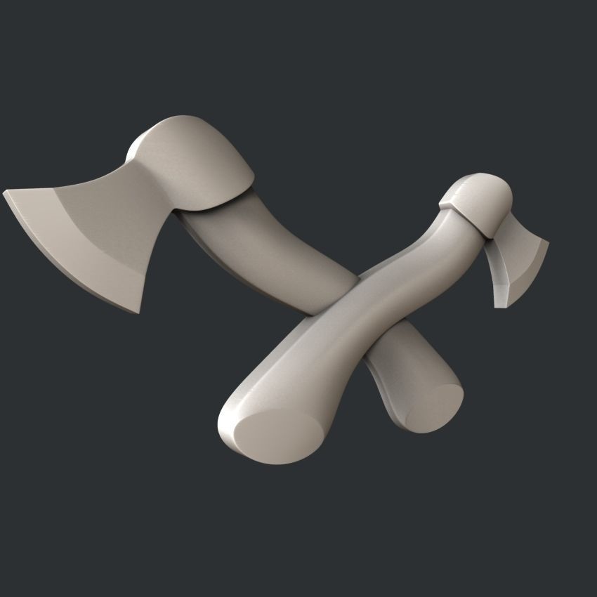 3d STL models for CNC beaver axe wood 3D model | CGTrader