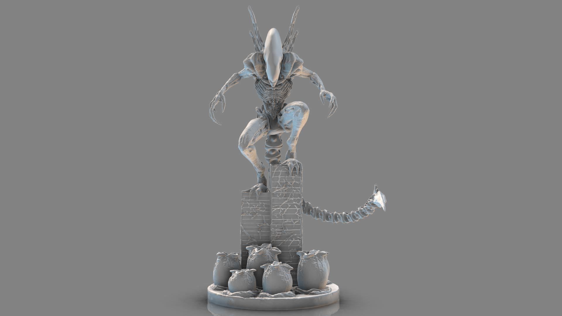 Alien Xenomorph 3D Print Model 3D model 3D printable | CGTrader
