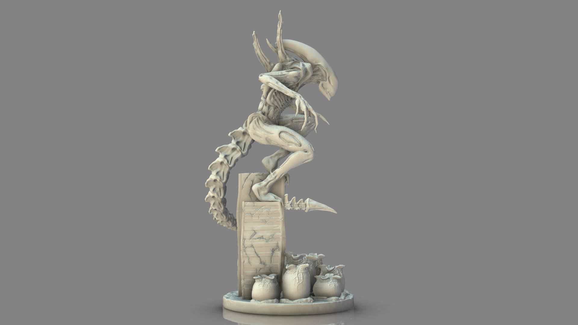 Alien Xenomorph 3D Print Model 3D model 3D printable | CGTrader