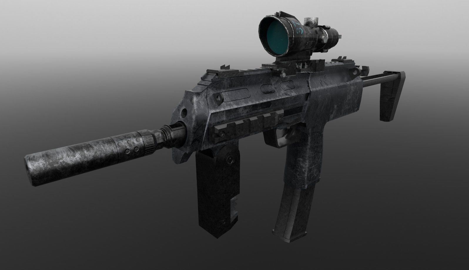 3D model MP7 gun VR / AR / low-poly | CGTrader