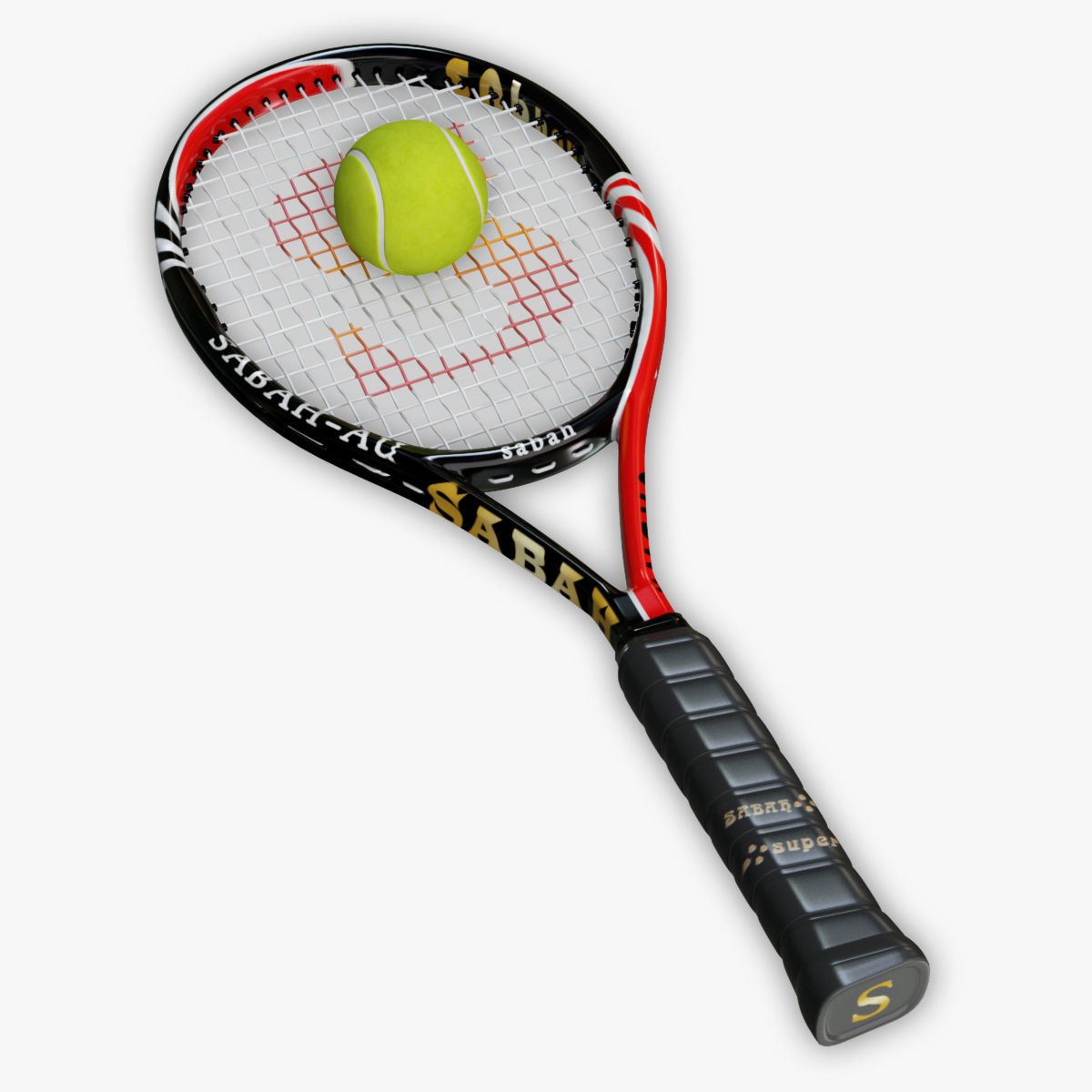 3D model Tennis Racket and Ball03 VR / AR / low-poly | CGTrader