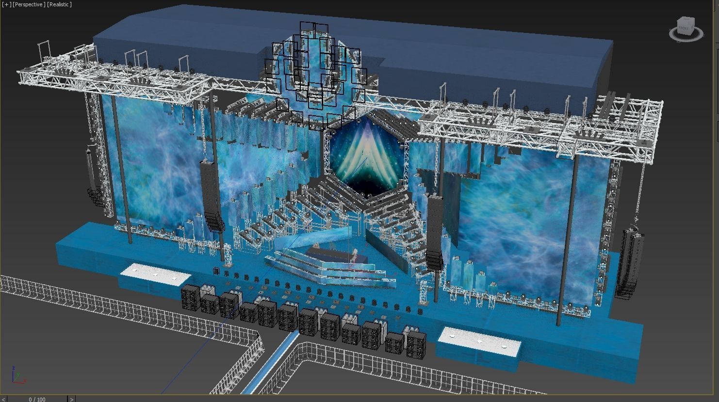 3D model UMF Ultra Music Festival Miami Main Stage 2018 With Pioneer ...