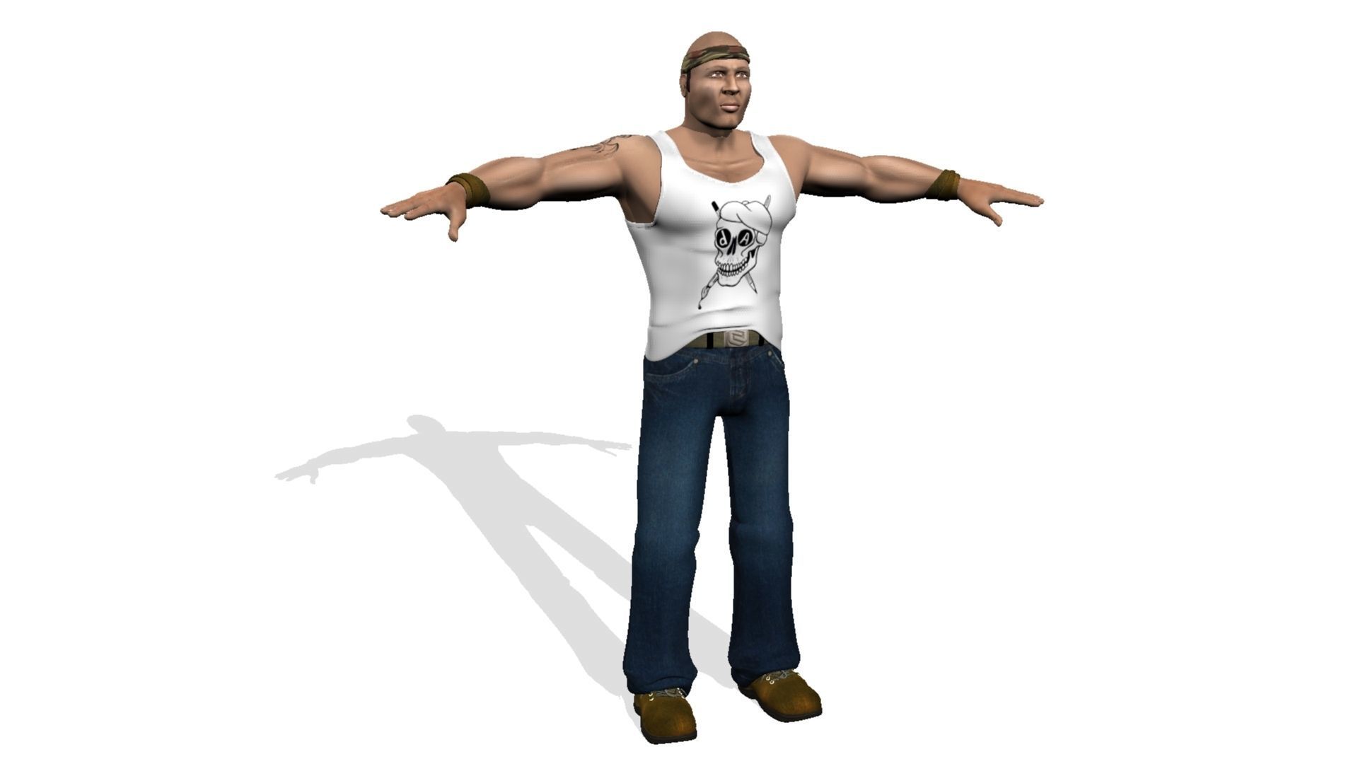 Male Muscular character 3D model | CGTrader