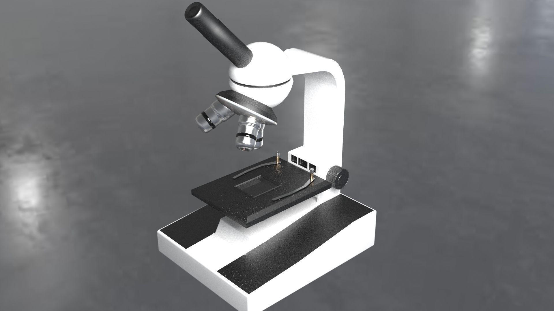 Microscope free VR / AR / low-poly 3D model | CGTrader