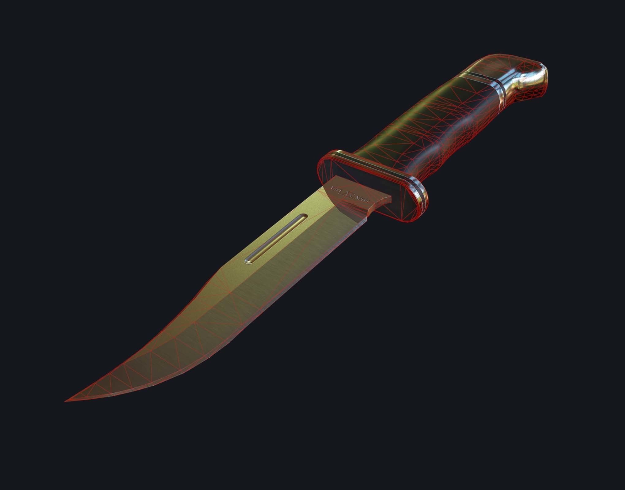 Combat Buck Knife free VR / AR / low-poly 3D model | CGTrader