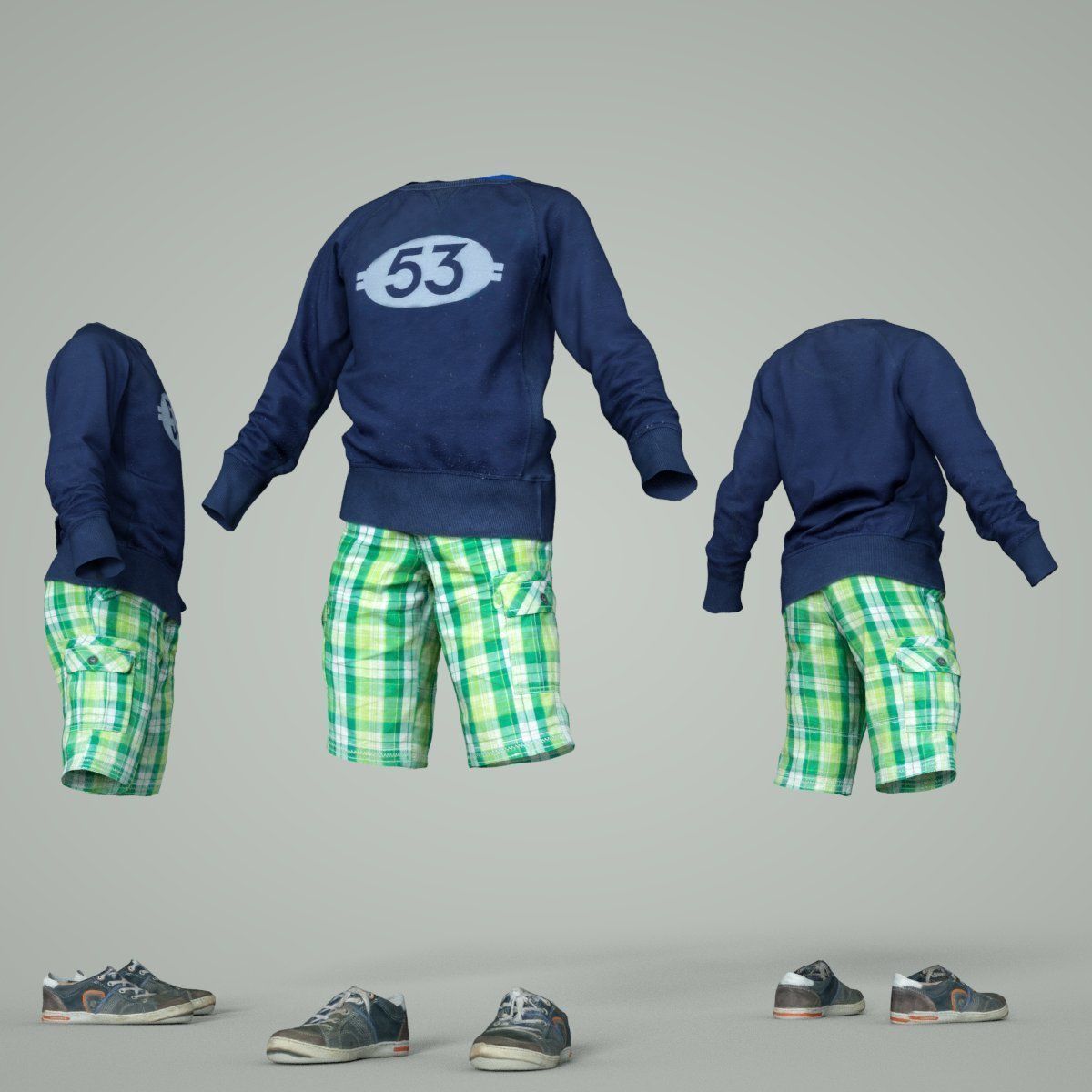 3D model Kid Outfit 1 VR / AR / low-poly | CGTrader