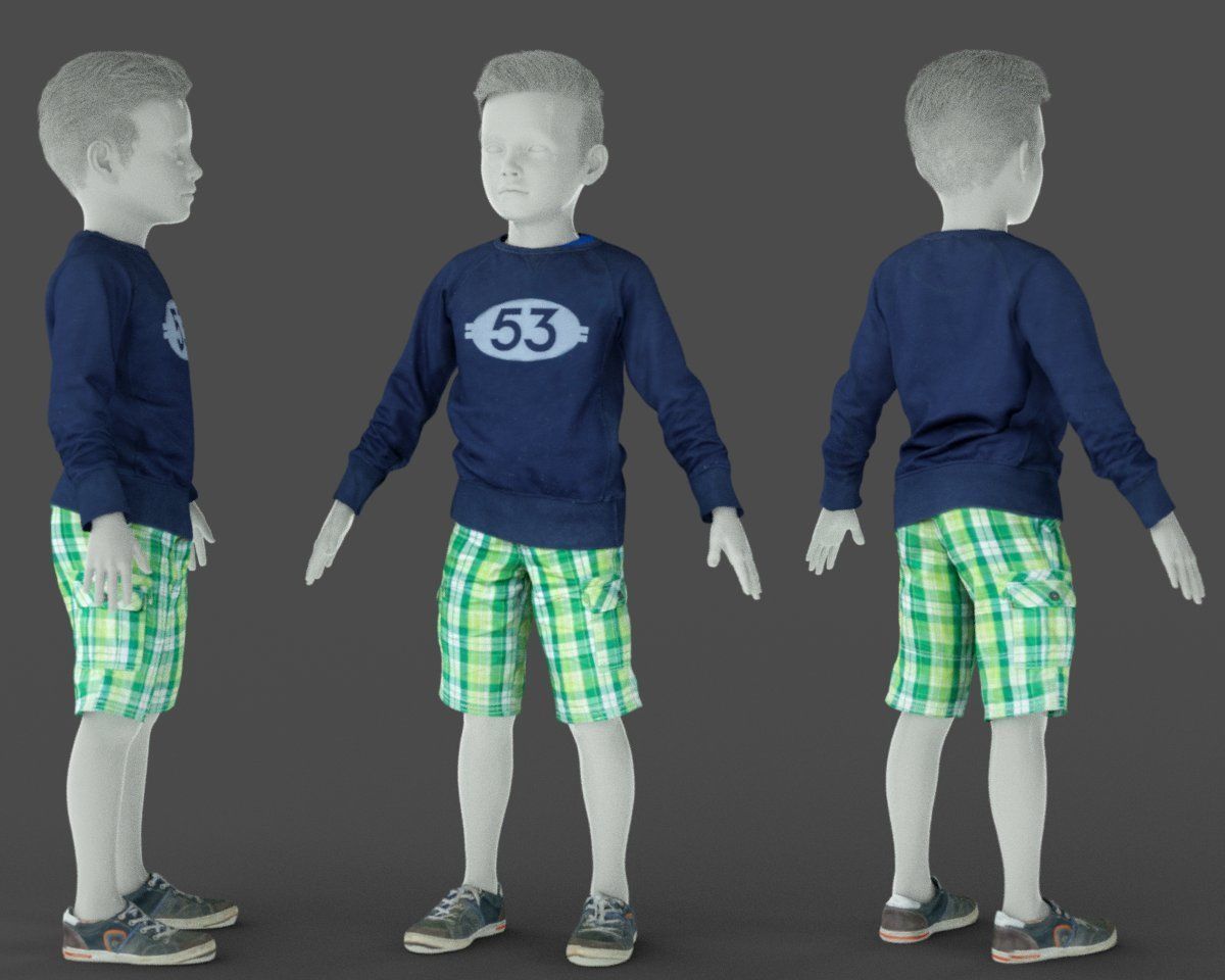 3D model Kid Outfit 1 VR / AR / low-poly | CGTrader