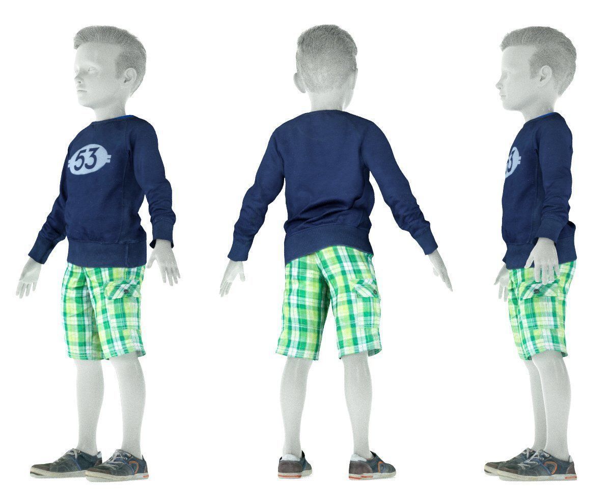 3D model Kid Outfit 1 VR / AR / low-poly | CGTrader