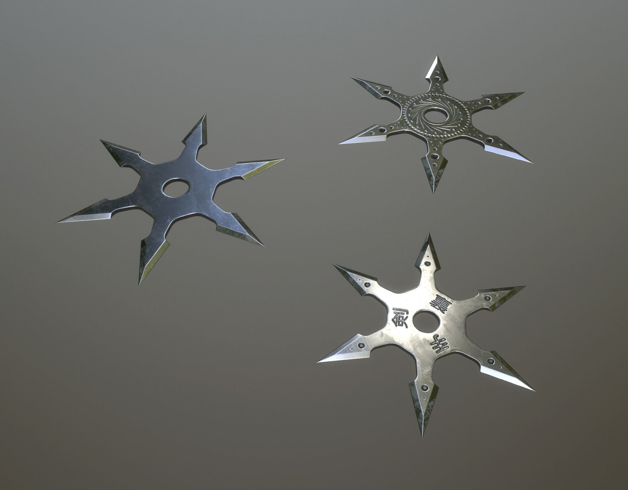 3D Model Collection Shurikens VR / AR / low-poly | CGTrader