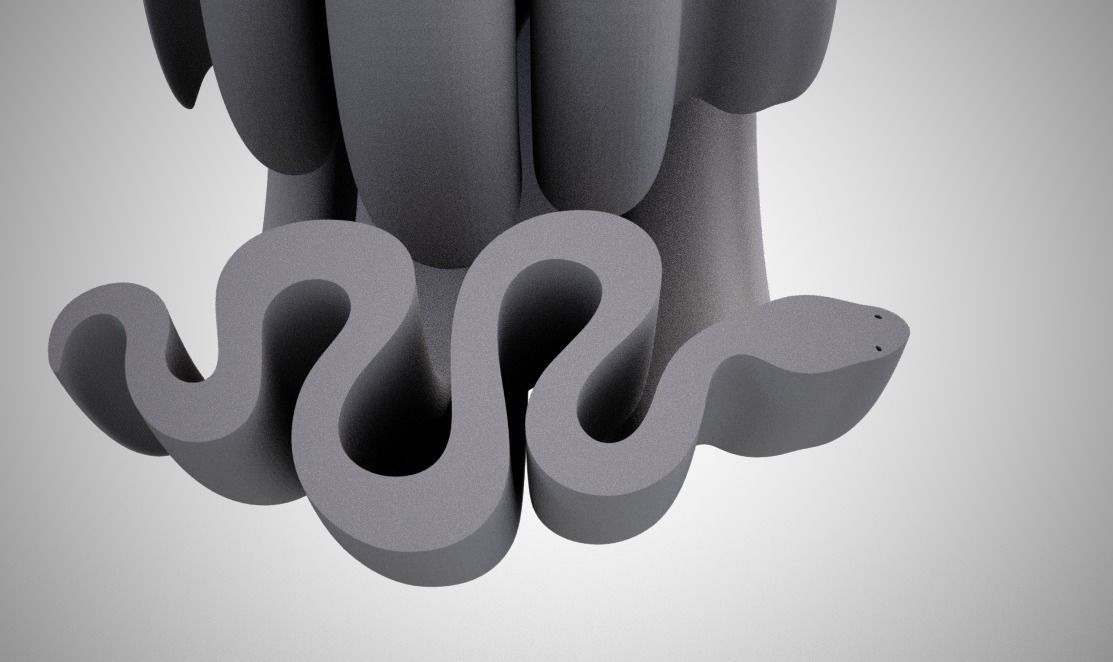 Spiral Snake Necklace 3D model 3D printable | CGTrader