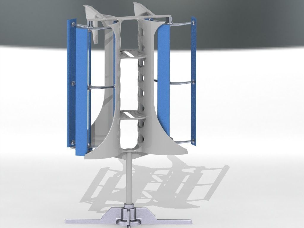Vertical Axis Wind Turbine VAWT free 3D model | CGTrader Vertical Axis Wind Turbine VAWT free 3D model | CGTrader