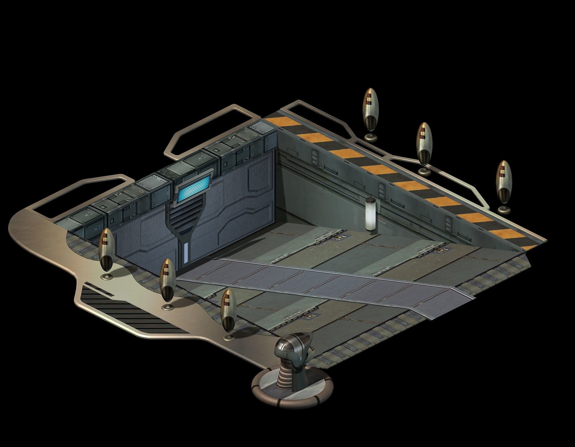 Space-garage entrance 3D model | CGTrader