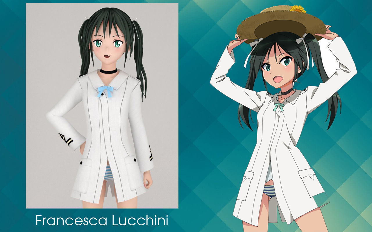 Anime girls collection 3D model rigged | CGTrader