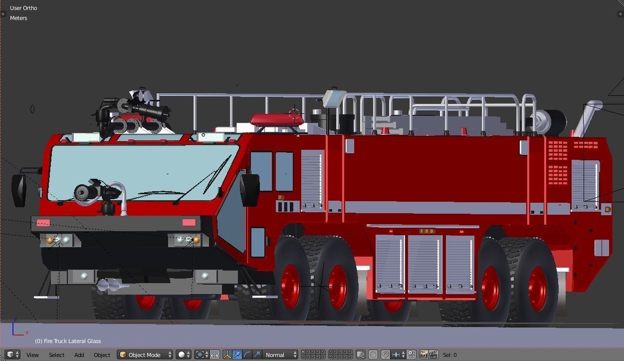 Airport Fire Truck ARFF Crash Tender 8x8 3D model | CGTrader