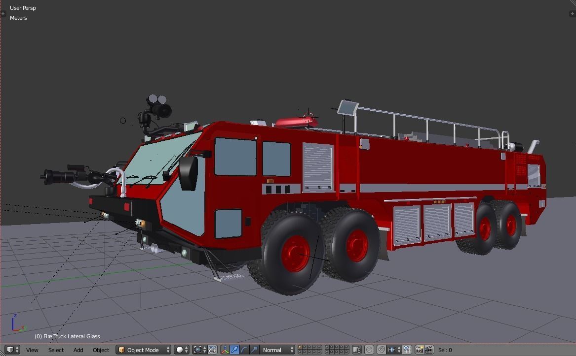 Airport Fire Truck ARFF Crash Tender 8x8 3D model | CGTrader