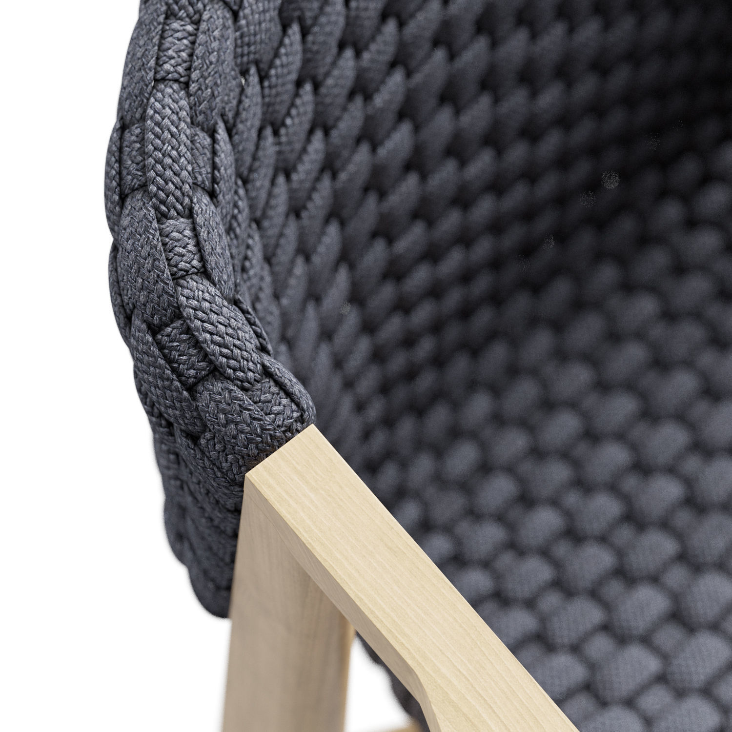 Ethimo Knit dining armchair and rectangular table 3D model | CGTrader