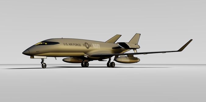 3D model ARMY LEARJET VR / AR / low-poly | CGTrader