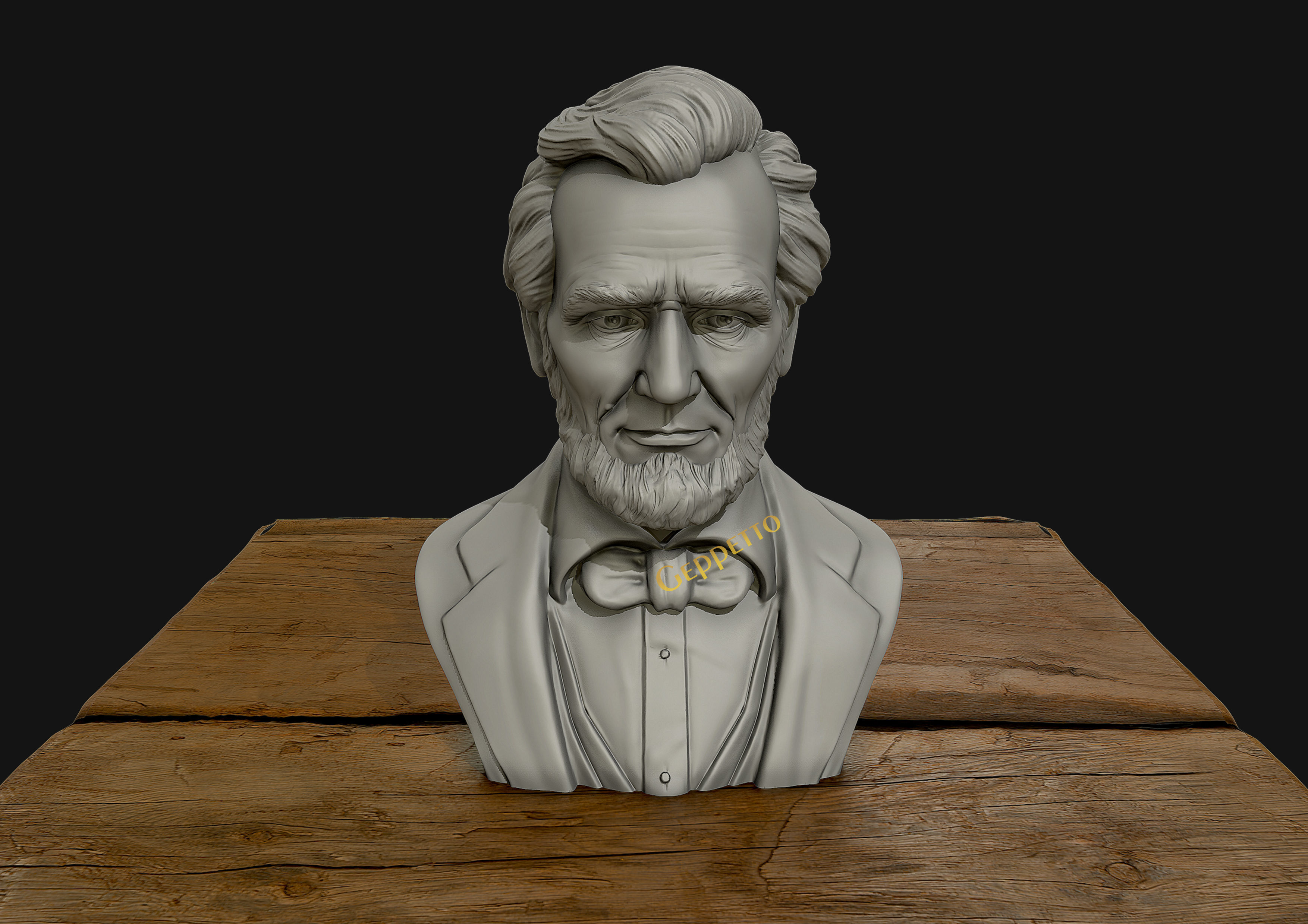 Abraham Lincoln 3D sculpture 3D model 3D printable | CGTrader