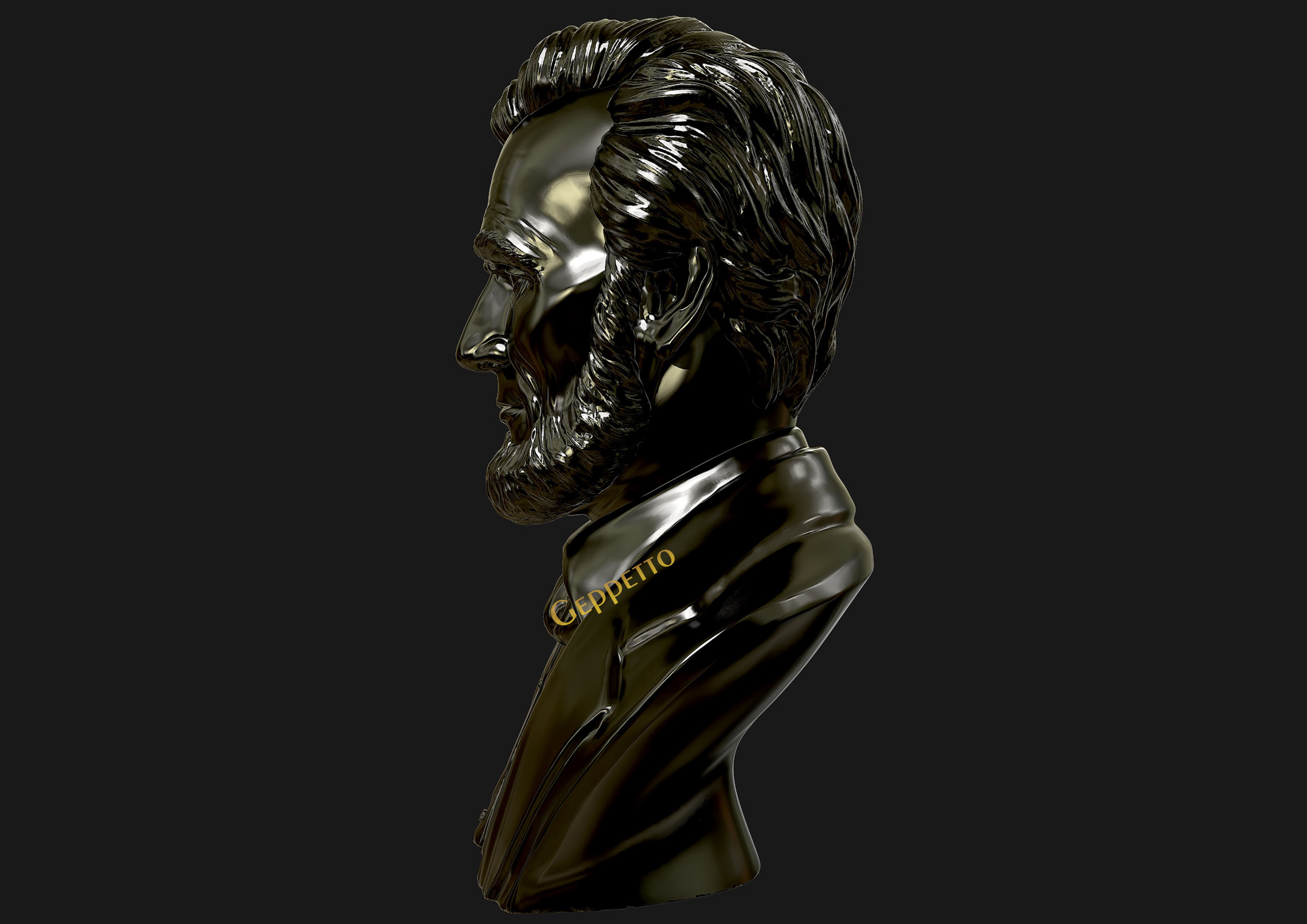Abraham Lincoln 3D sculpture 3D model 3D printable | CGTrader