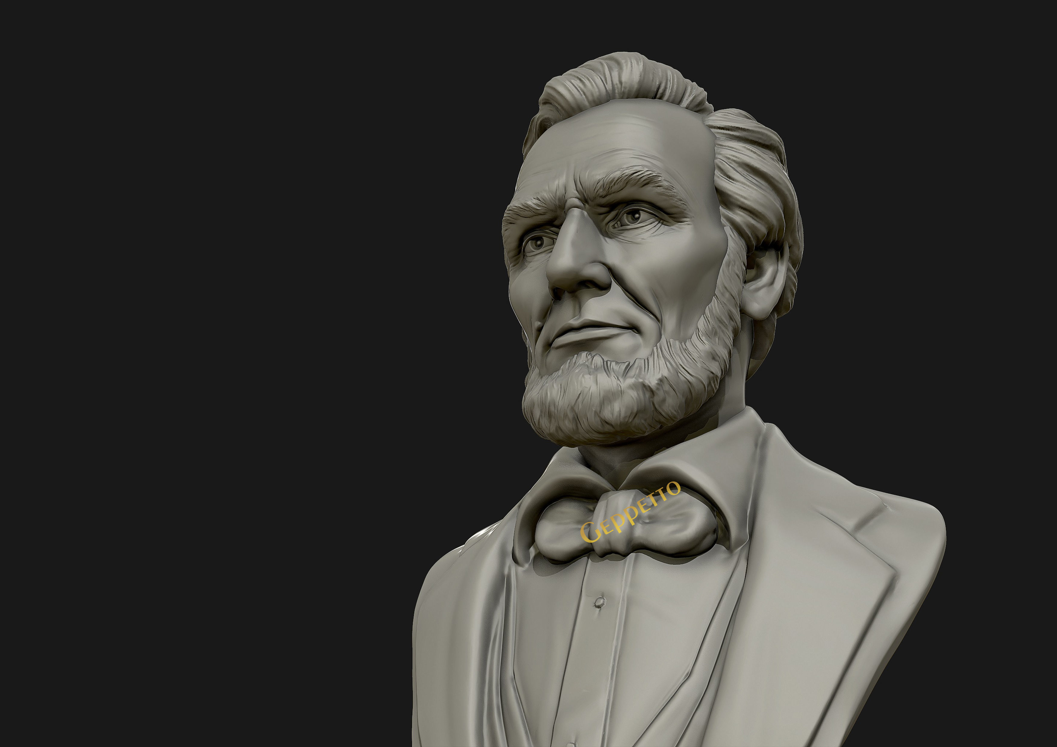 Abraham Lincoln 3D sculpture 3D model 3D printable | CGTrader