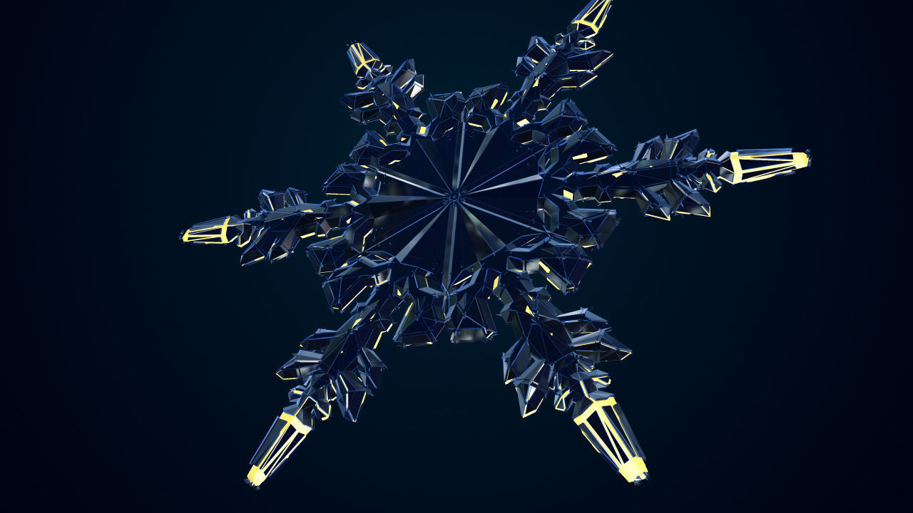 Snowflake Growth Animated 3d Model And Obj Sequence 3d Model Animated Cgtrader