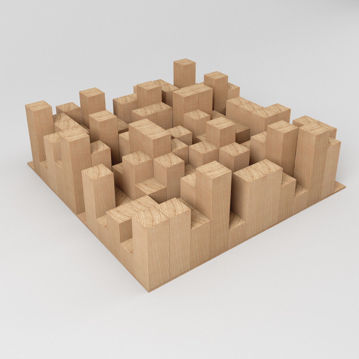 QRD Diffuser - recording studio wall panel 3D model | CGTrader