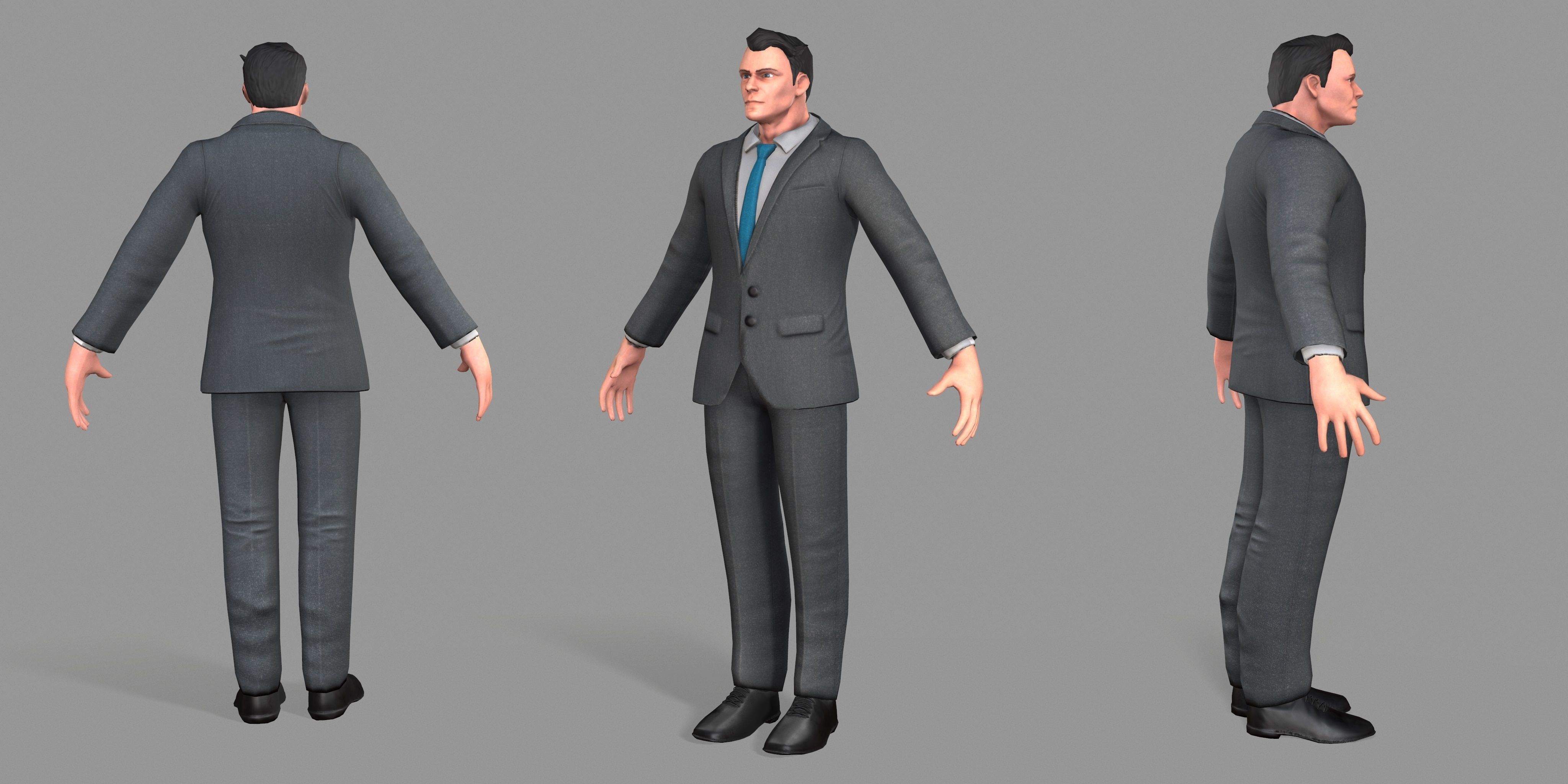 3D model Business Suit Man VR / AR / low-poly | CGTrader