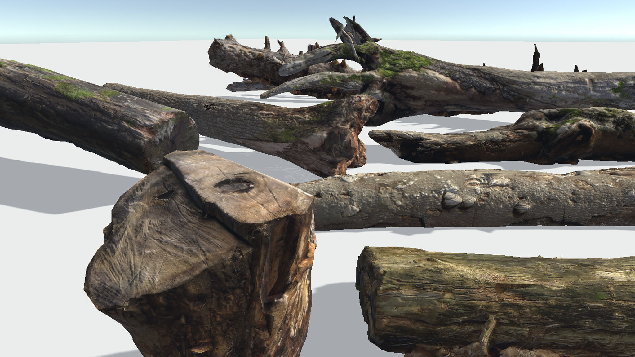 3D model Fallen Trunks from Forest VR / AR / low-poly | CGTrader