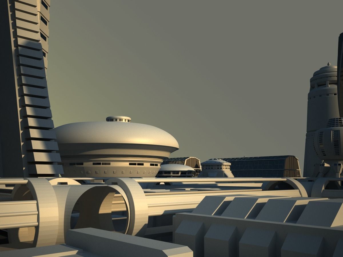 Future City Maya 3D model | CGTrader