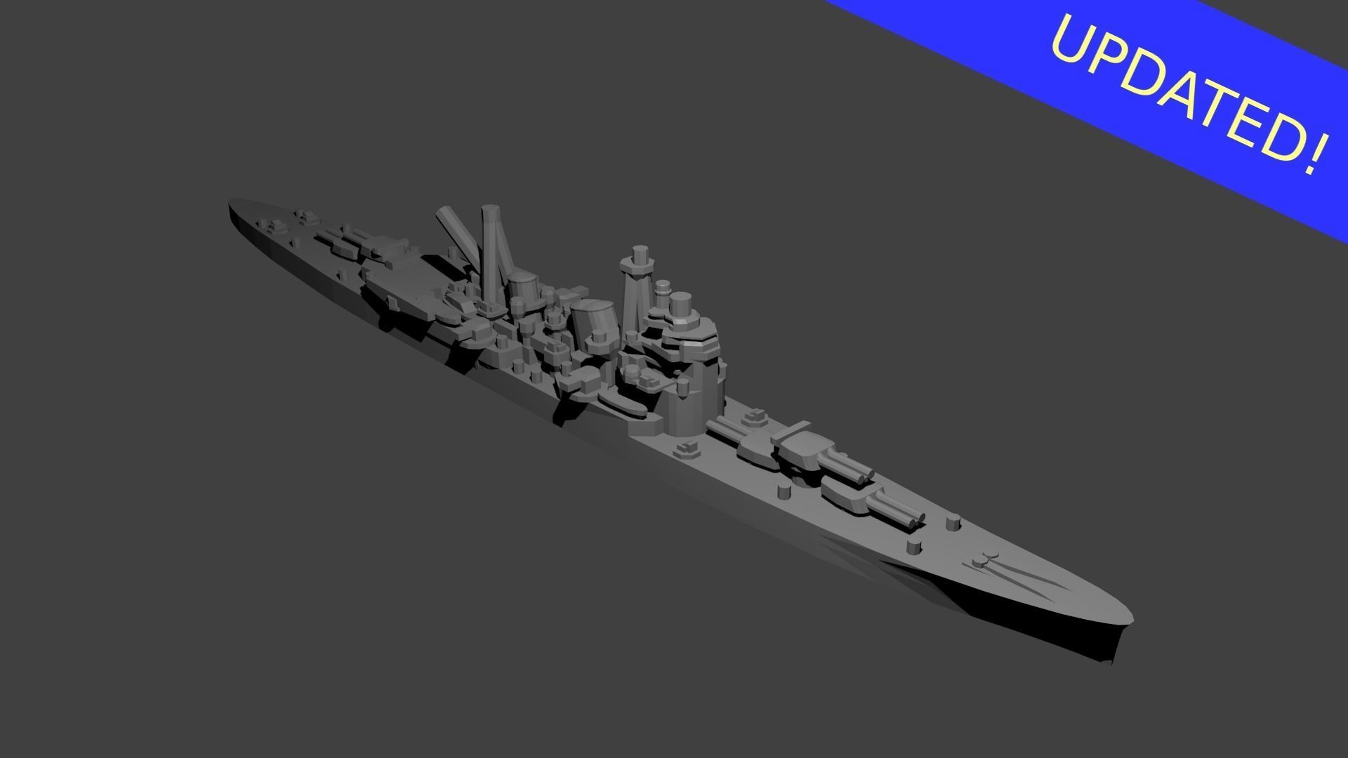 Japanese Myoko Class Cruiser Warship 3D print model