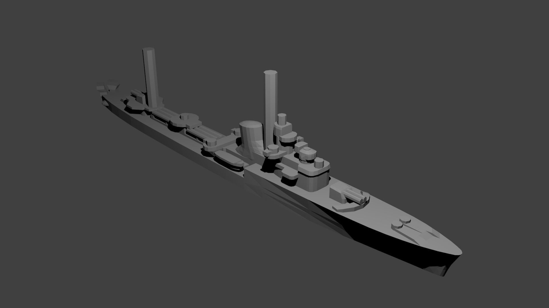 Italian Soldati Class Destroyer Warship free 3D model 3D printable ...
