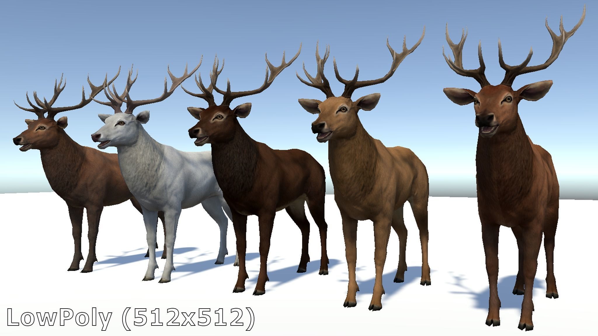 3D model Red Deer stag VR / AR / low-poly rigged animated | CGTrader