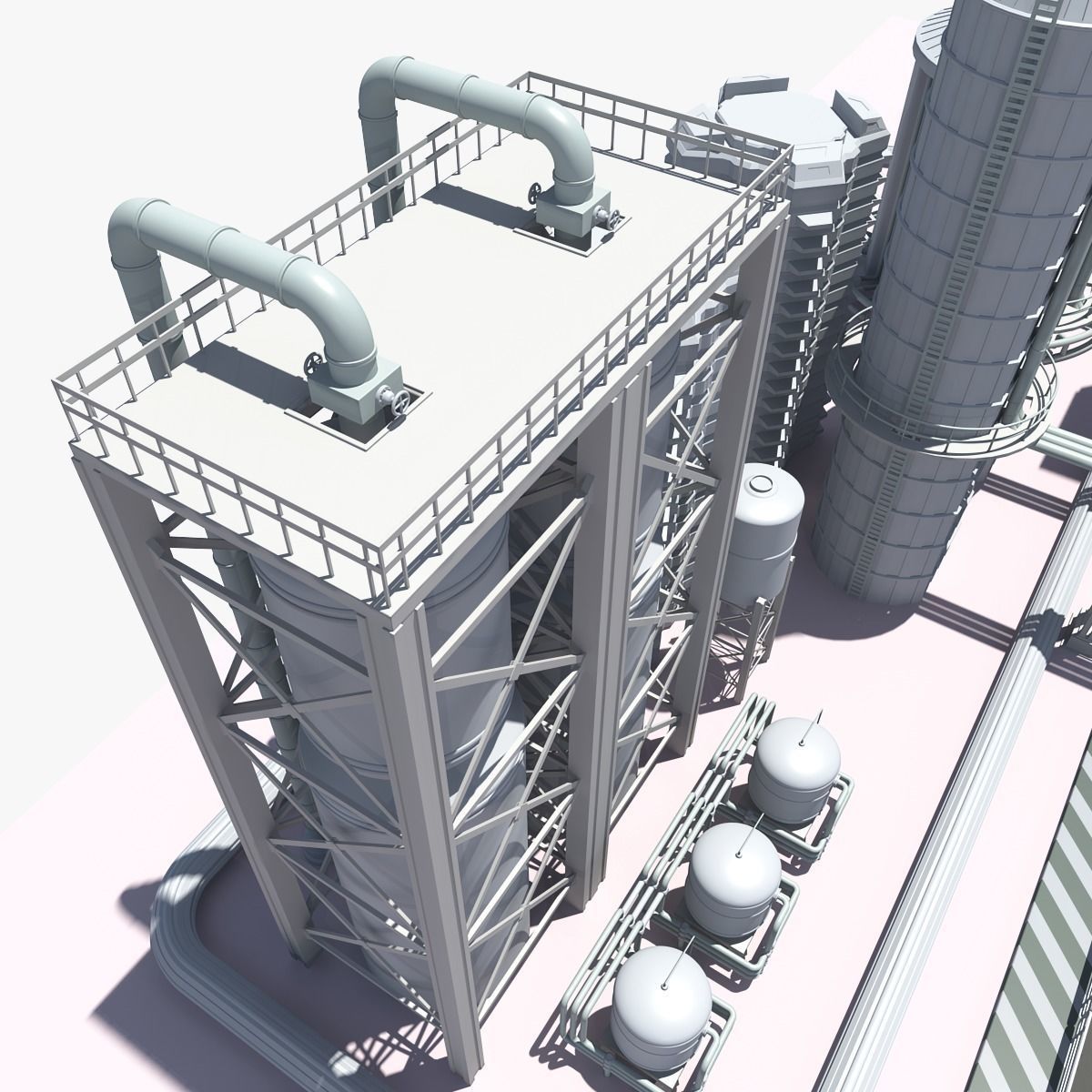 Refinery 3D model | CGTrader