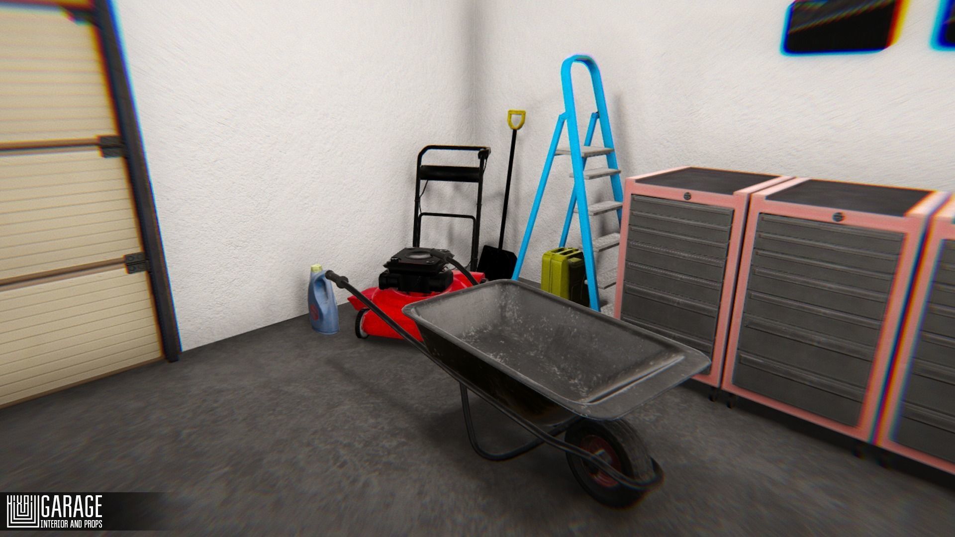 3D model Garage - interior and props VR / AR / low-poly | CGTrader