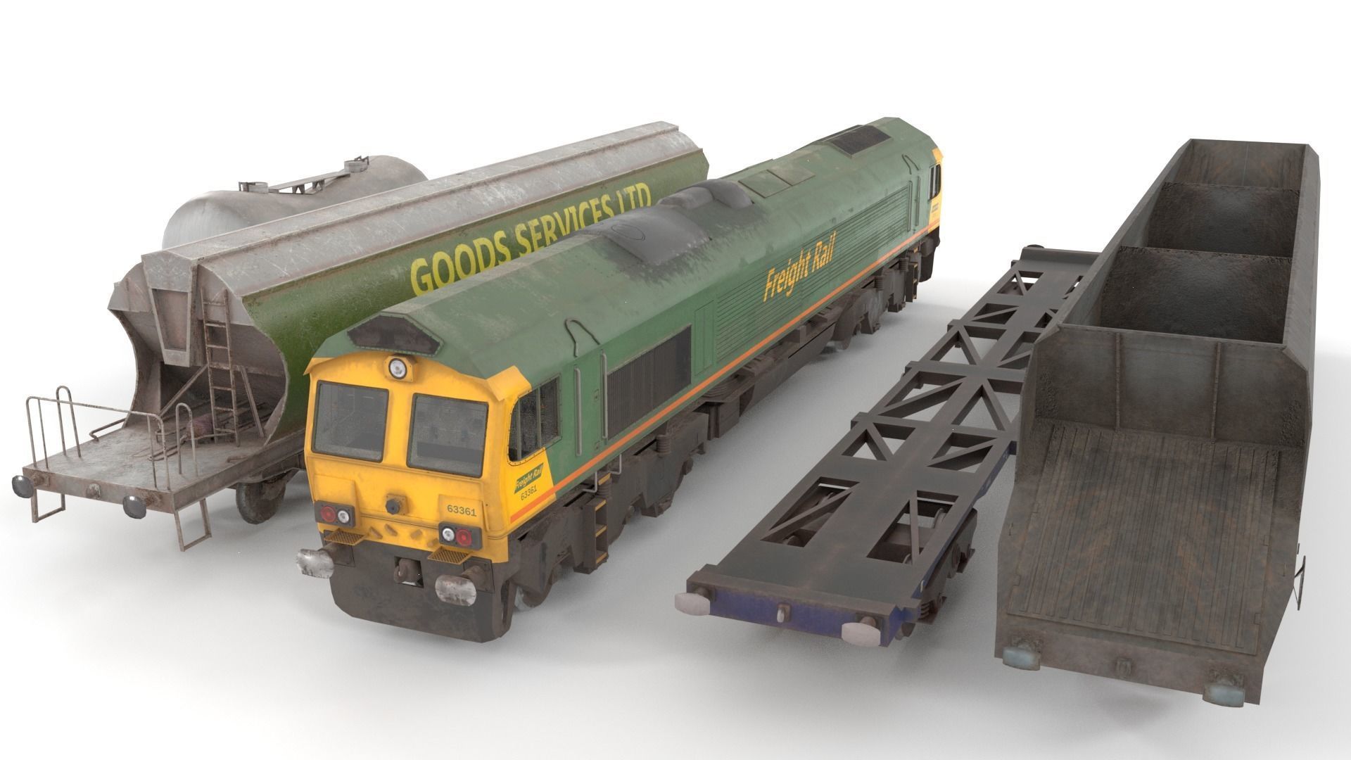 3D asset Train Pack low poly | CGTrader