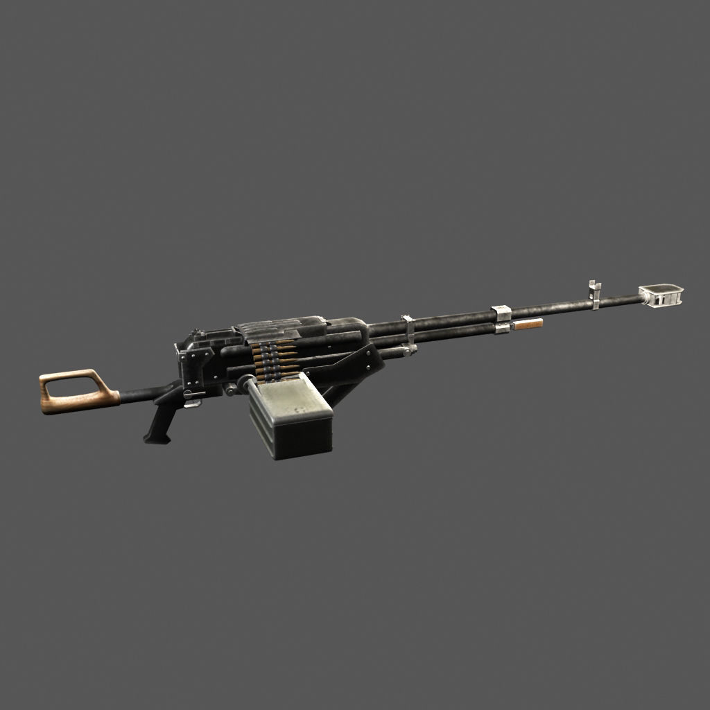 Kord machine gun game ready 3D asset | CGTrader
