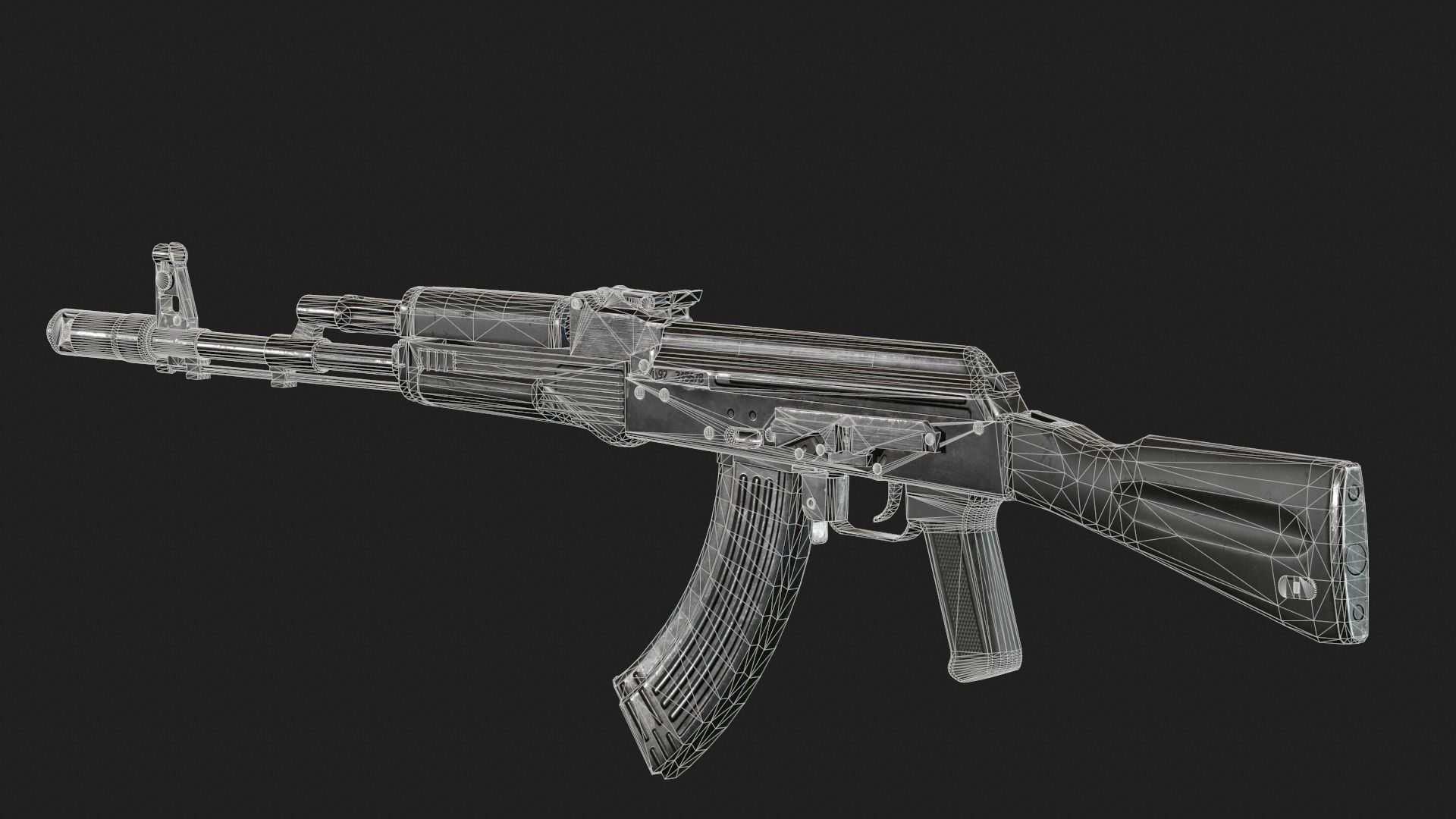AK-103 two ak - rifles free VR / AR / low-poly 3D model | CGTrader