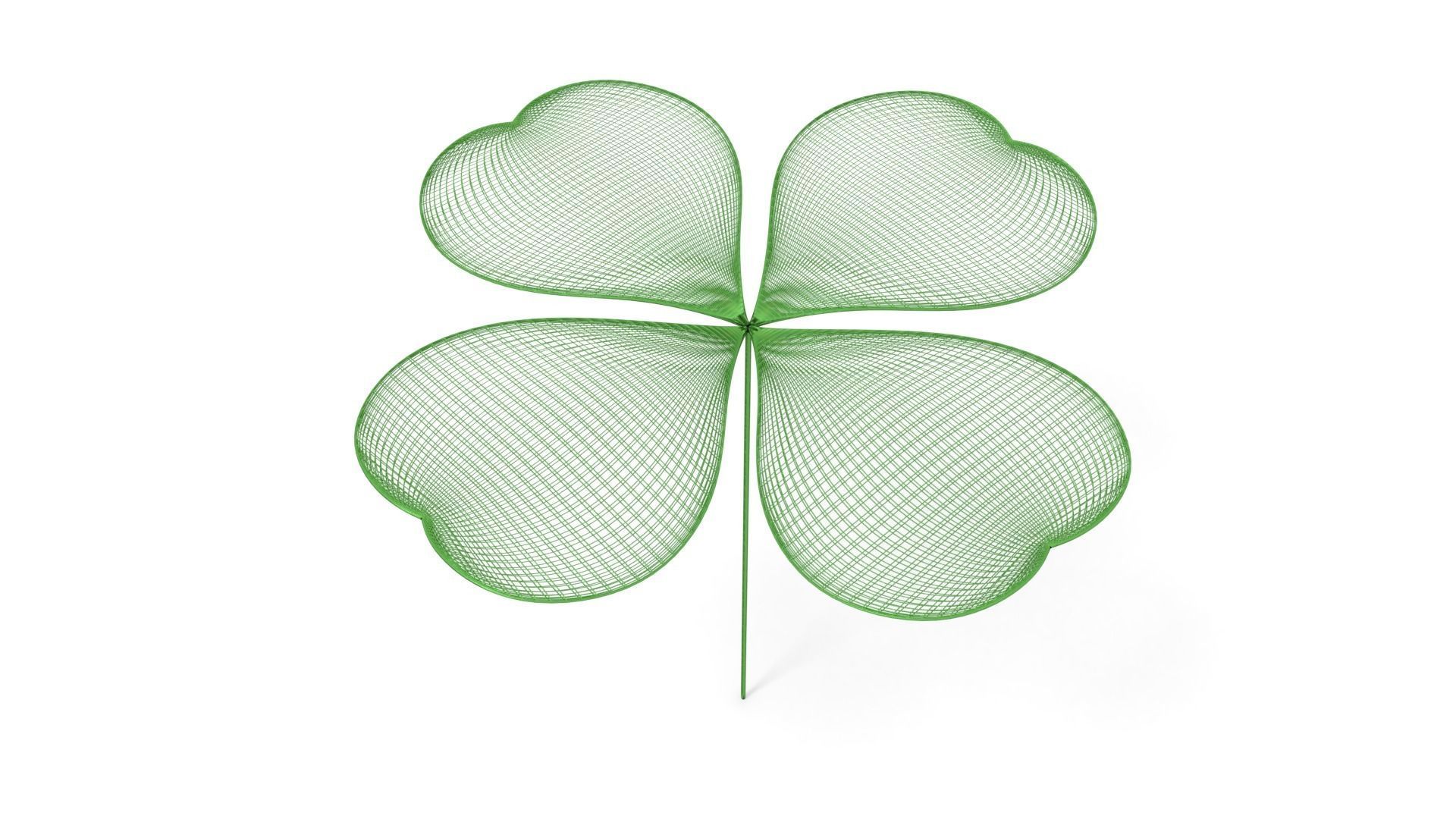 Four Leaf Clover with Shapes 3D model | CGTrader